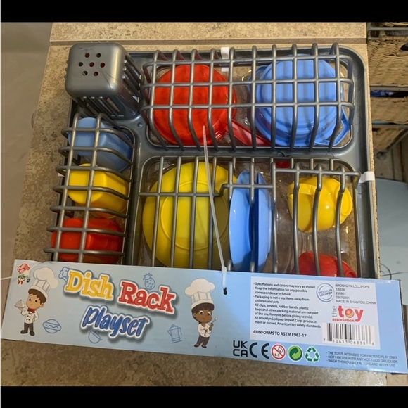 Gourmet Play | Toys | New Gourmet Play Dish Rack 2 Pieces Playset Dish ...